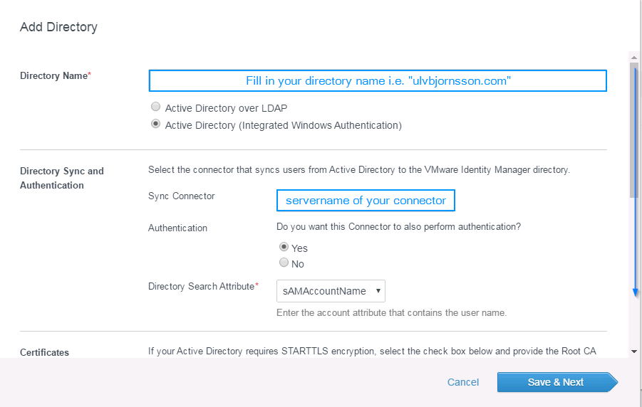 Installing VMware Identity Manager Connector – musings of a consultant